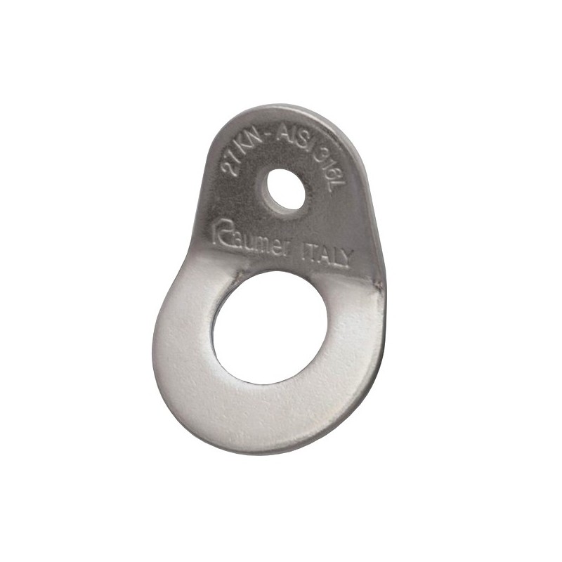 Plaquette Wing D08 avec anneau rond D10 en inox Raumer Climbing